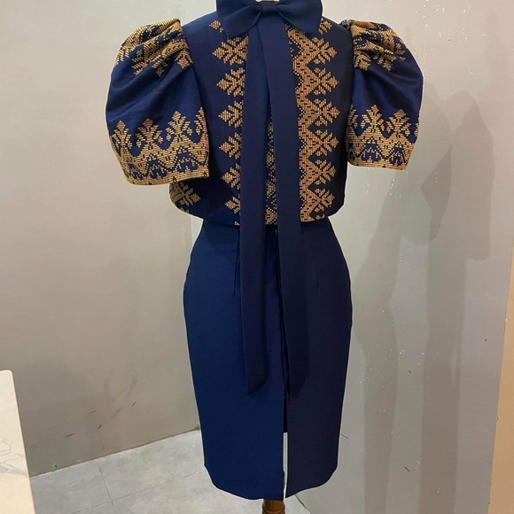 Jearson Demavivas | Dresses | Handwoven Filipiniana Terno Blouse And ...